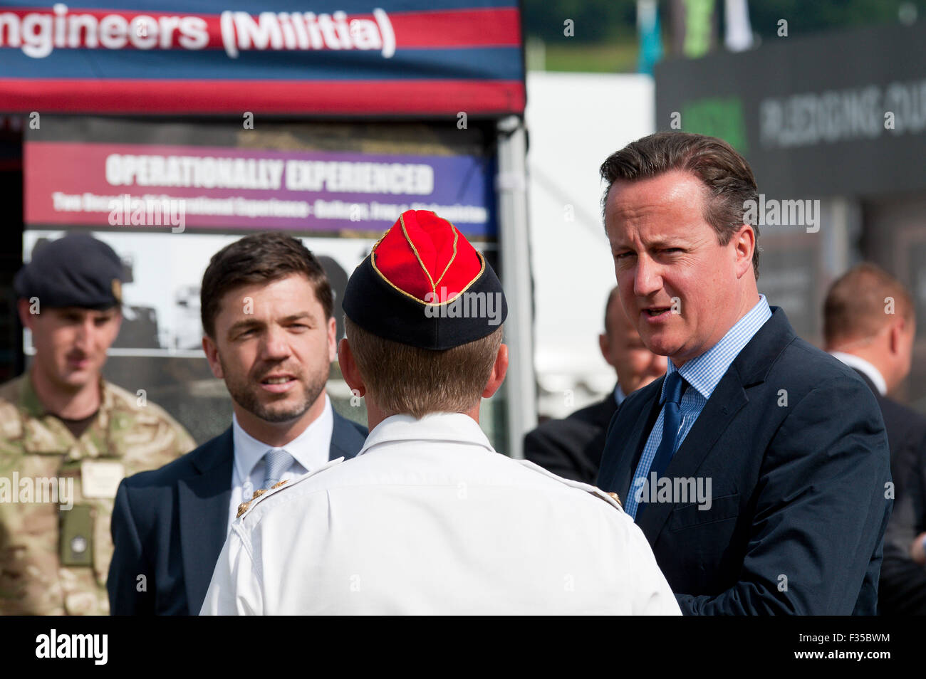 David Cameron chats to military personnel. The Right Honourable David ...