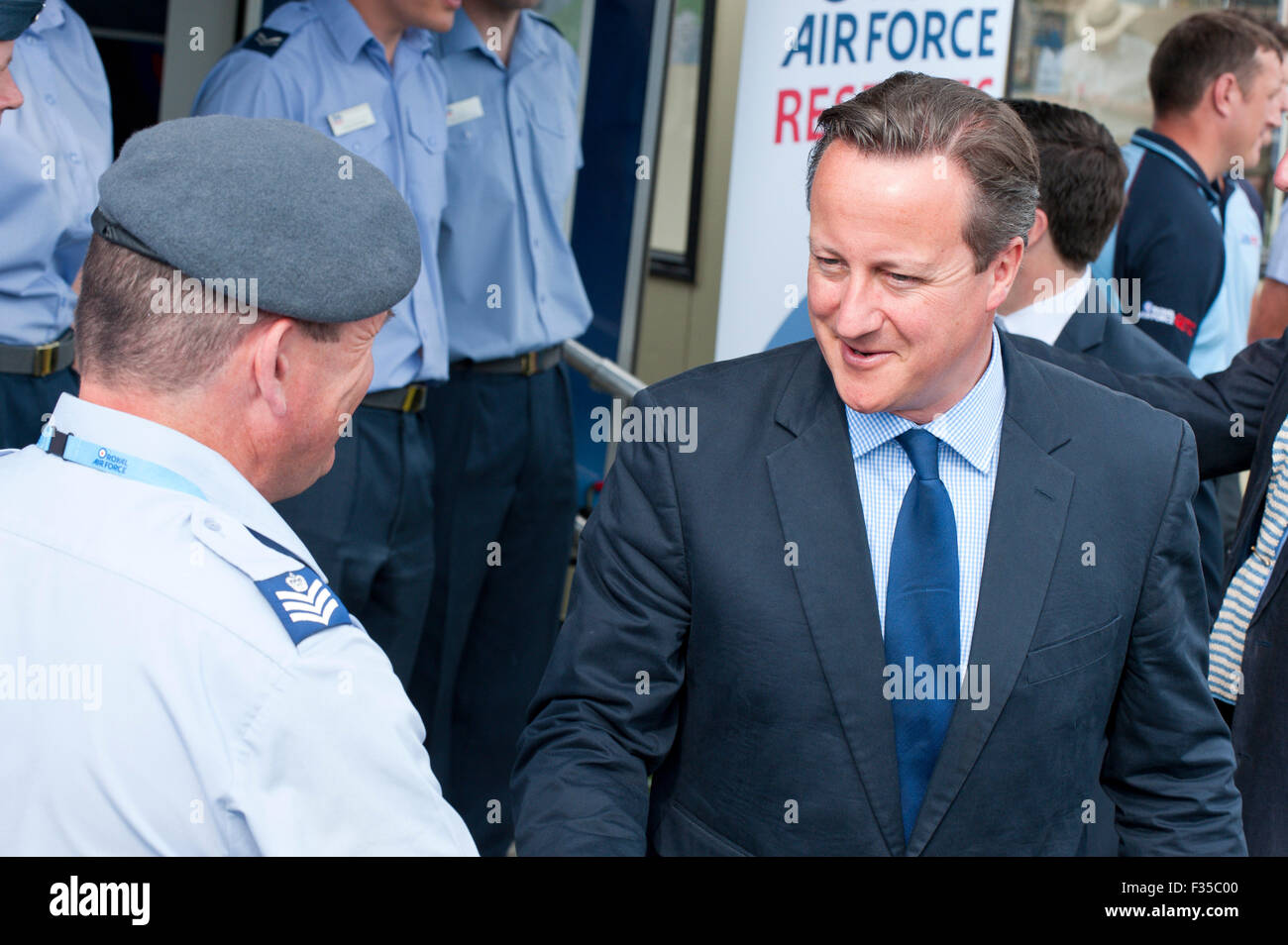David Cameron chats to military personnel. The Right Honourable David ...