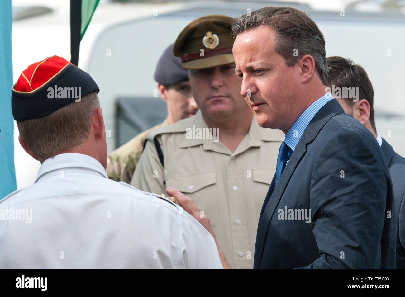David Cameron chats to military personnel. The Right Honourable David ...