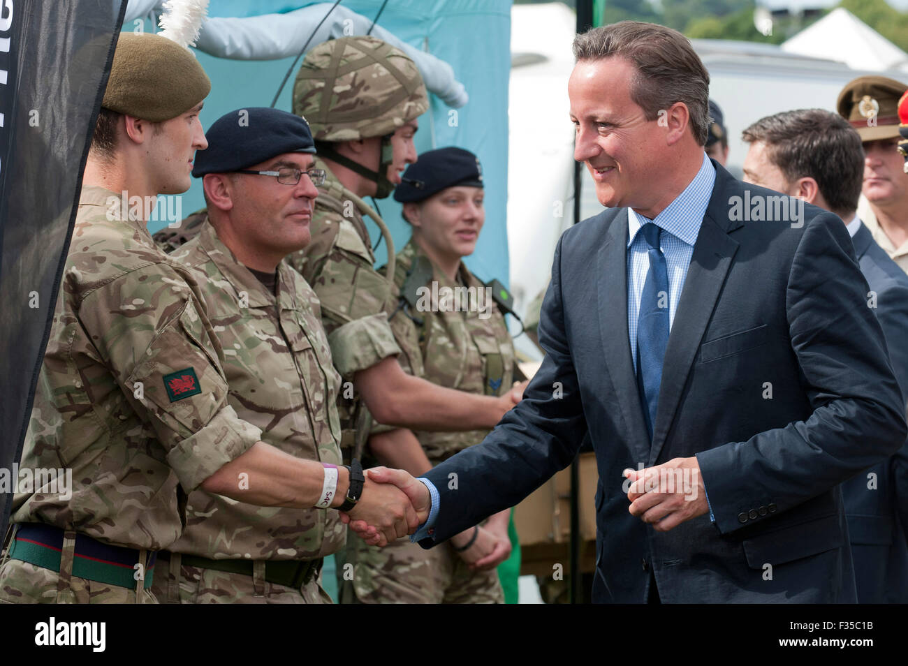David Cameron chats to military personnel. The Right Honourable David ...
