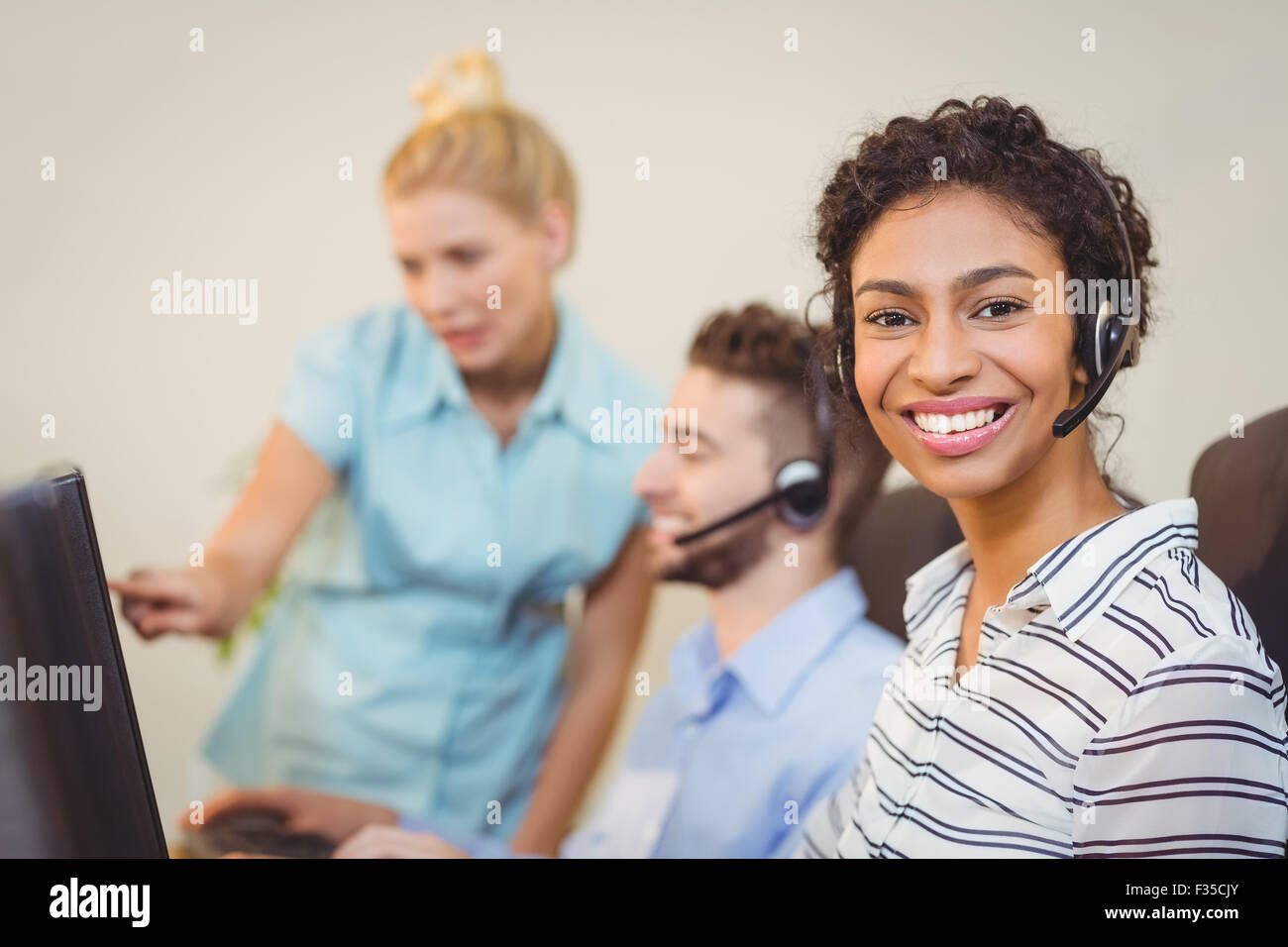 Female employee call hi-res stock photography and images - Alamy
