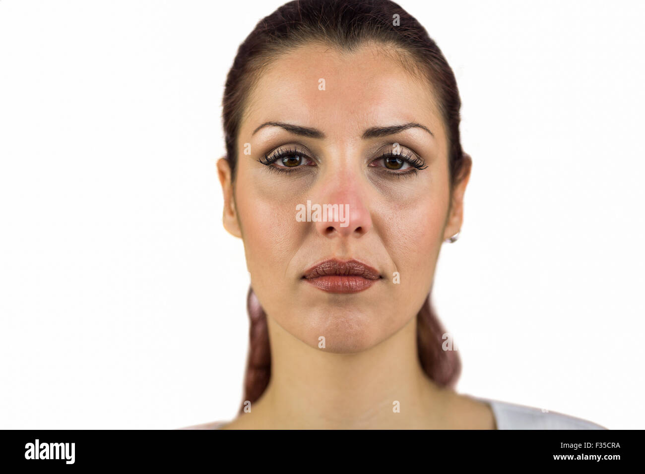 Close-up portrait of serious woman Stock Photo - Alamy