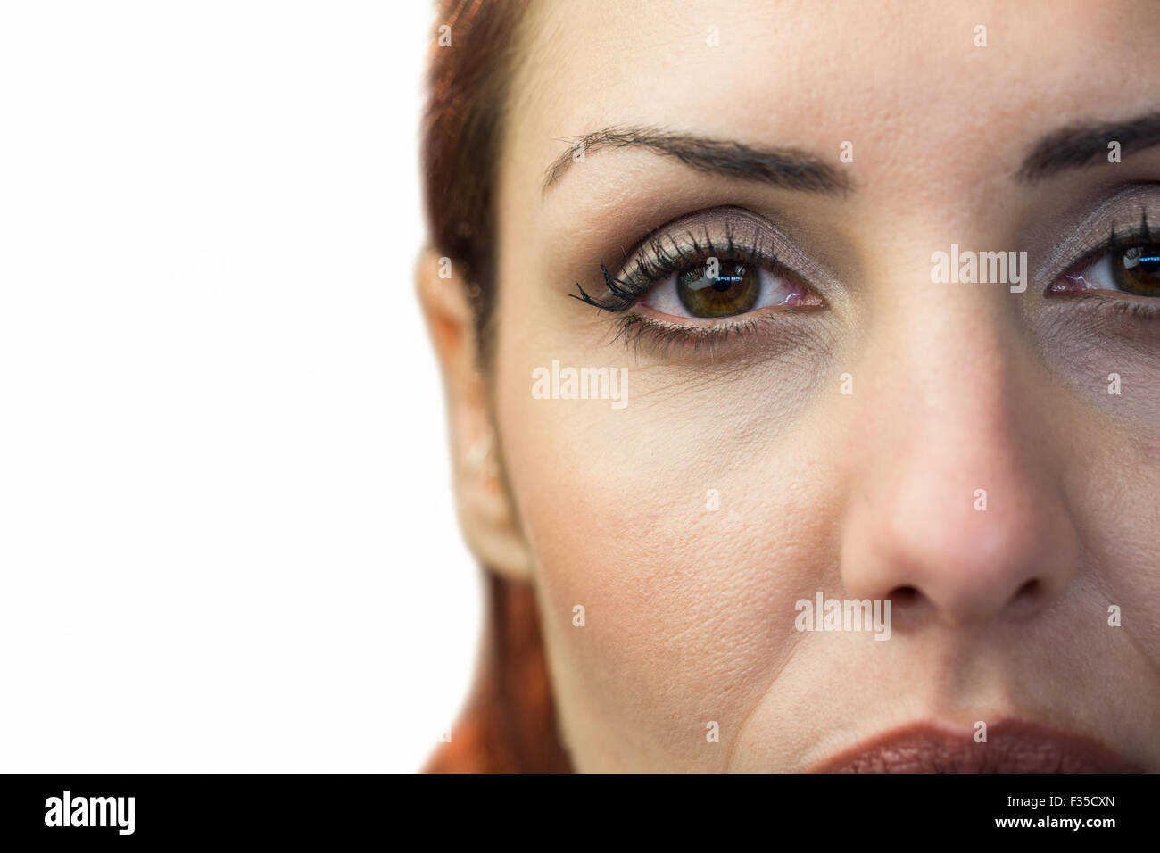 Stern face woman hi-res stock photography and images - Alamy