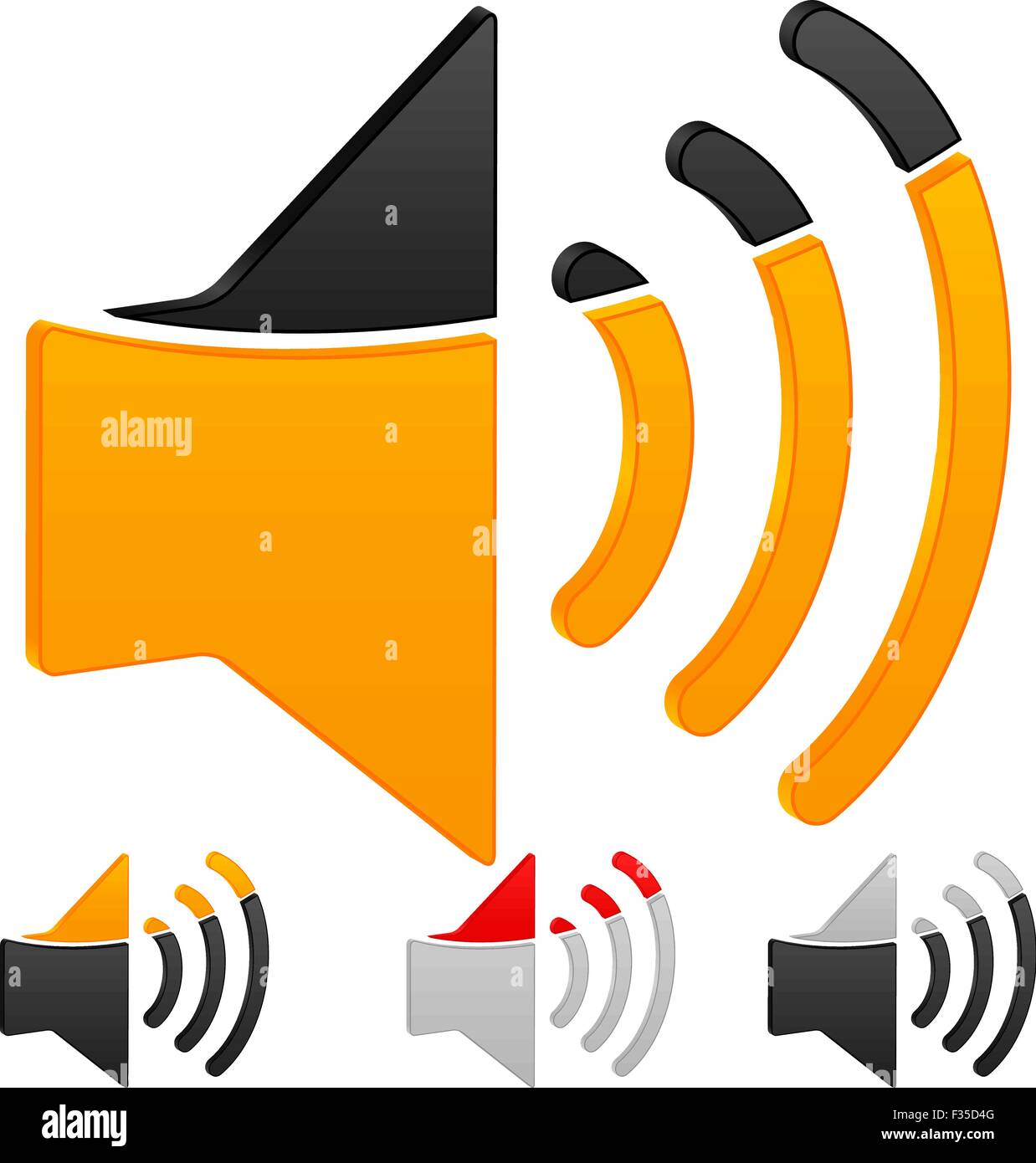 Volume sound icon symbol 3d hi-res stock photography and images - Alamy