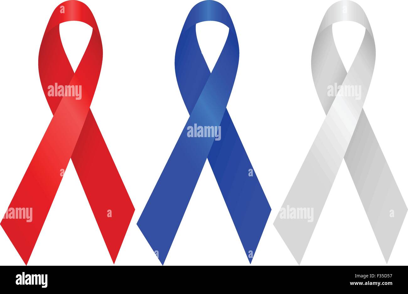 Aids ribbons on a white background. vector illustration Stock Vector ...