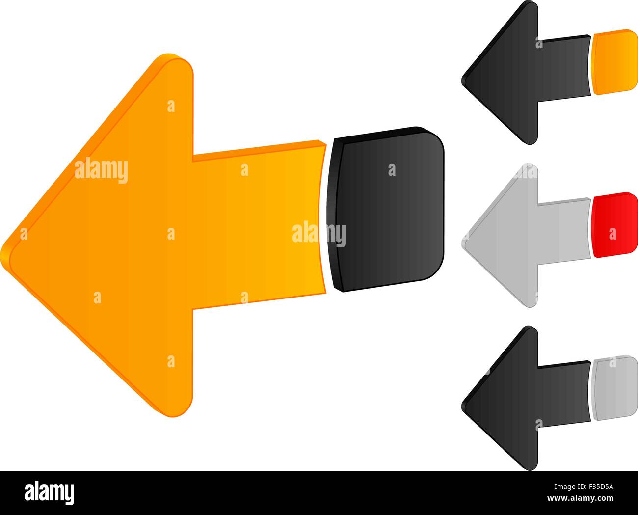 Arrow left icon on a white background. Vector illustration Stock Vector ...