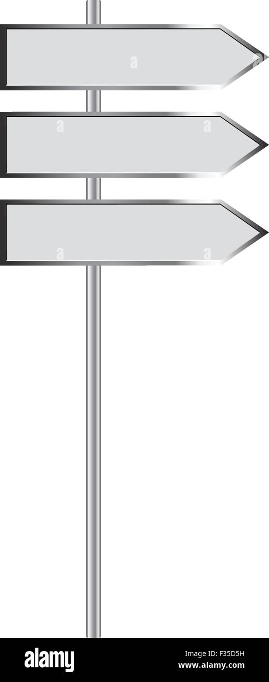 Blank signpost on a white background. Vector illustration Stock Vector ...