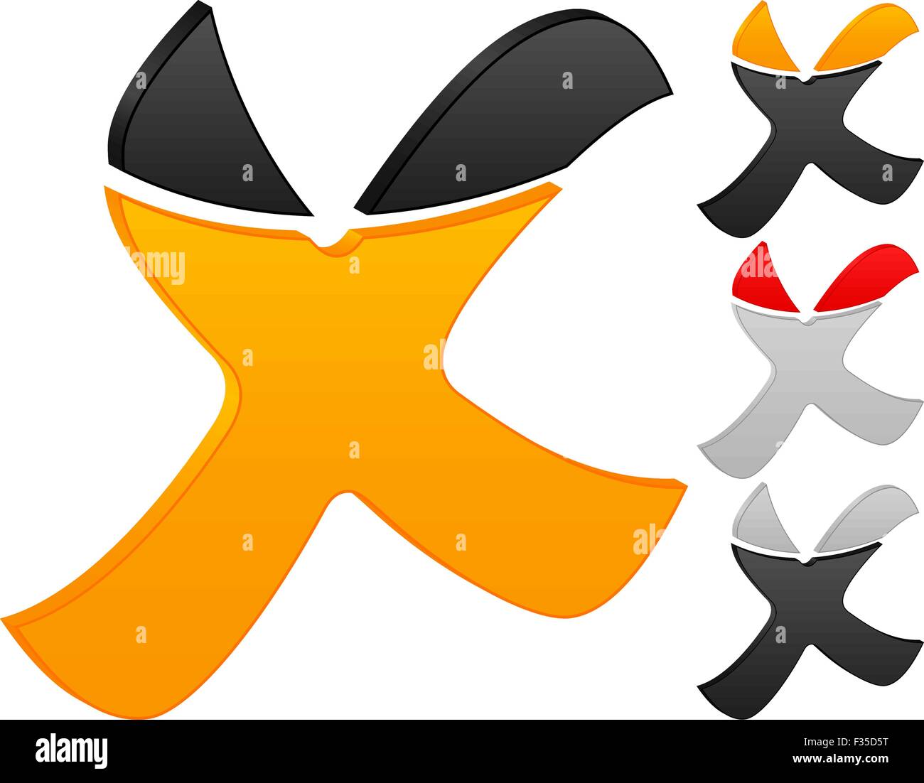 Cancel icon on a white background. Vector illustration Stock Vector ...