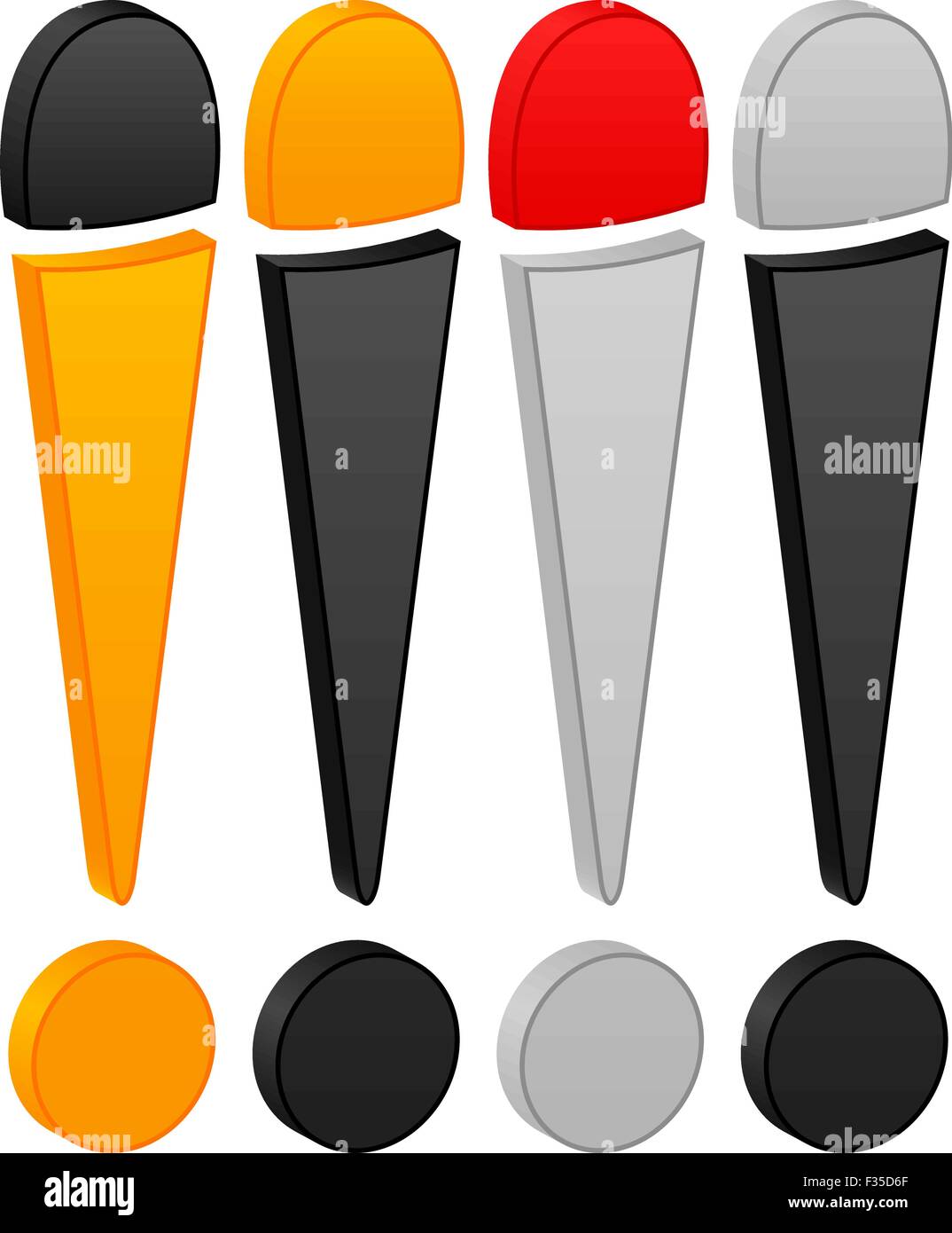 Exclamation mark icon on a white background. Vector illustration Stock ...