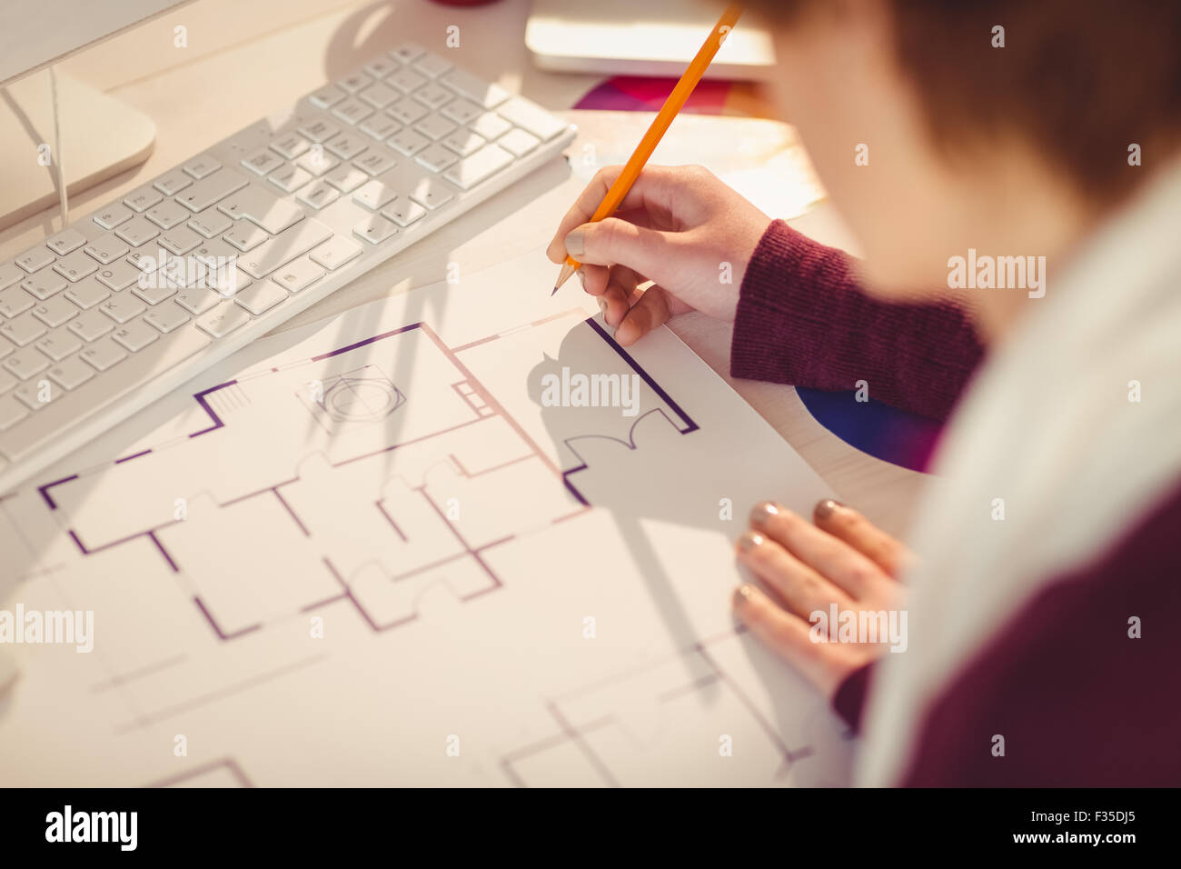 Pencil drawing plans hi-res stock photography and images - Alamy