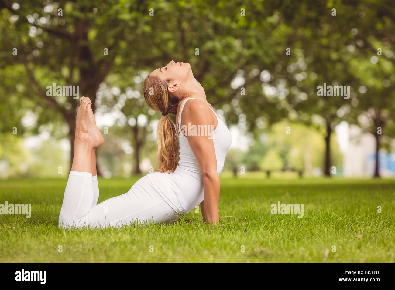 Woman raised legs hi-res stock photography and images - Alamy