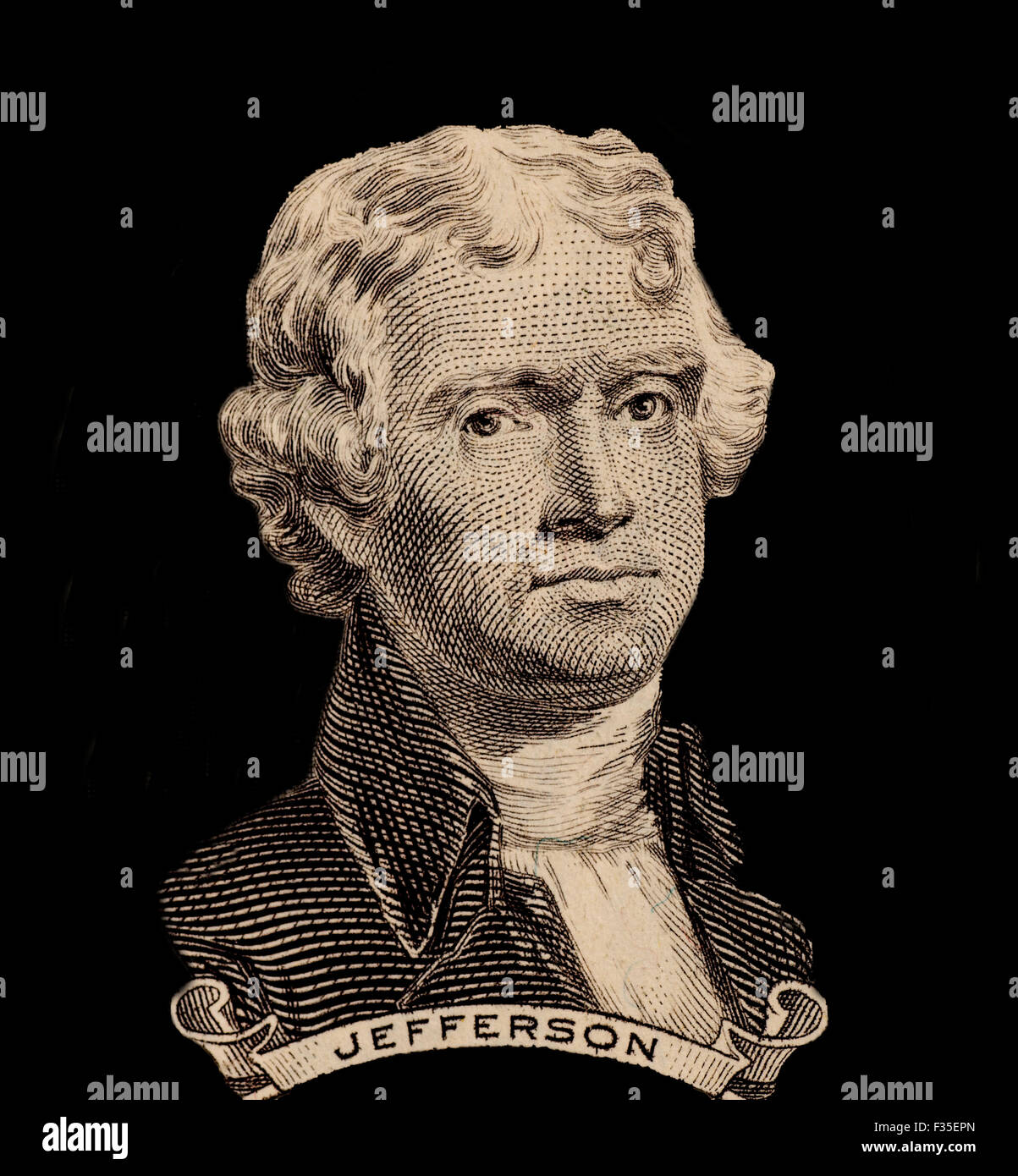 Portrait of first U.S. president Thomas Jefferson Stock Photo - Alamy Portrait of first U.S. president Thomas Jefferson Stock Photo - Alamy