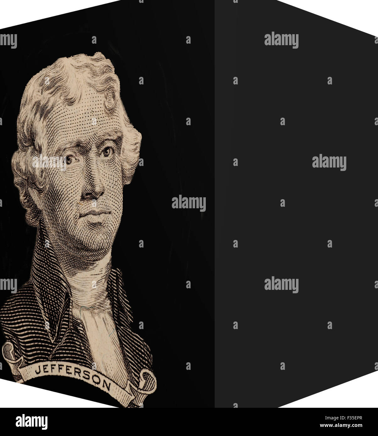 Portrait of first U.S. president Thomas Jefferson Stock Photo - Alamy