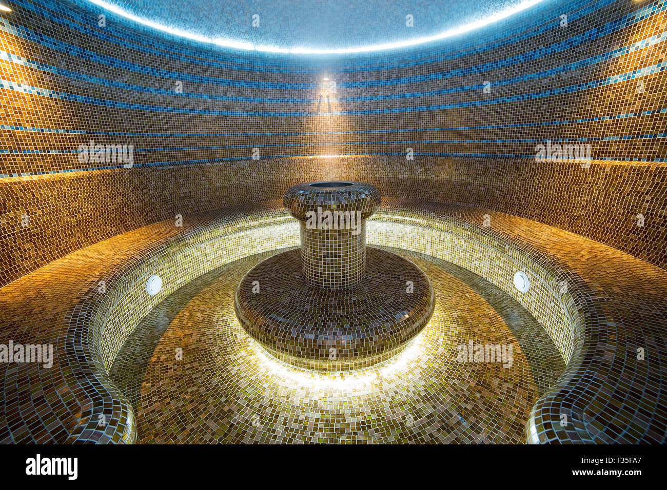 Turkish sauna interior hammam room water hot bath Stock Photo - Alamy