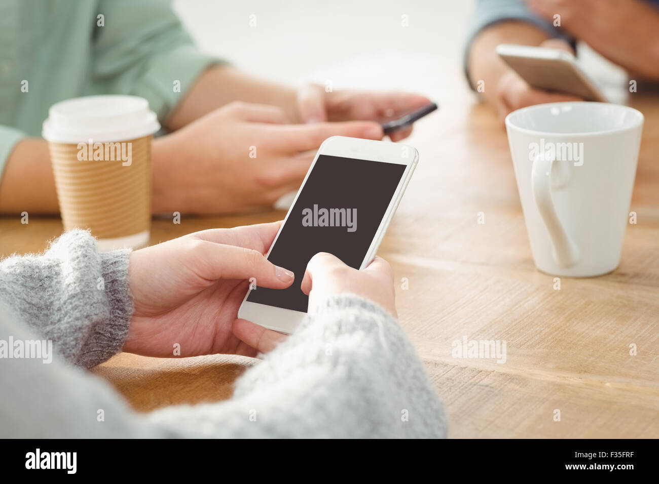 People using mobile phones Stock Photo - Alamy