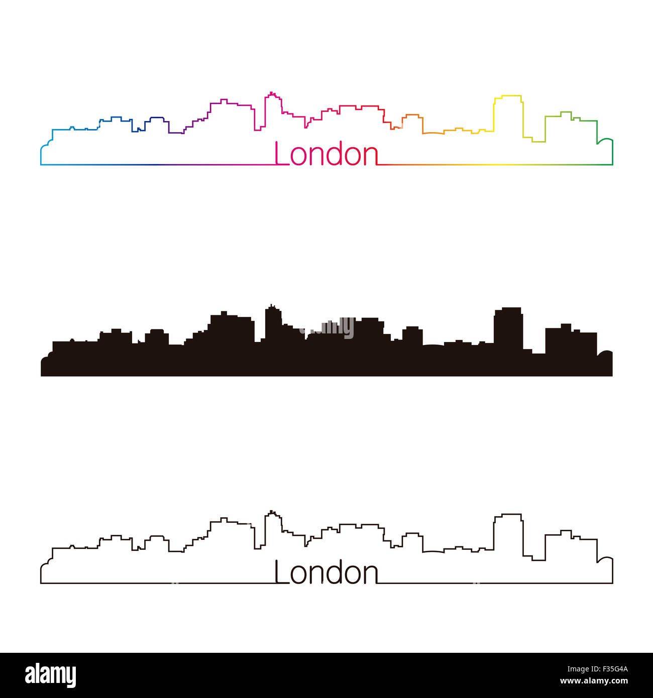 London skyline silhouette Cut Out Stock Images & Pictures - Alamy