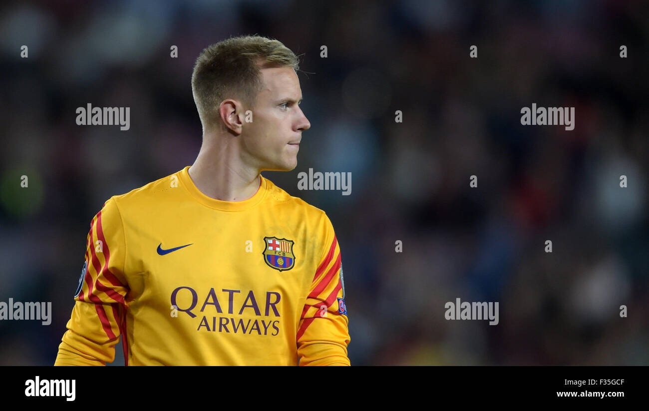 Barcelona, Spain. 29th Sep, 2015. Barcelona?s goalkeeper Marc-Andre ter ...