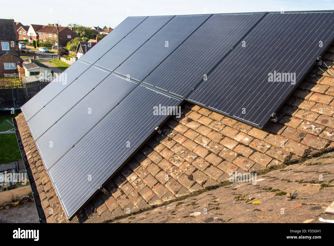 Black solar panels installation hi-res stock photography and images - Alamy