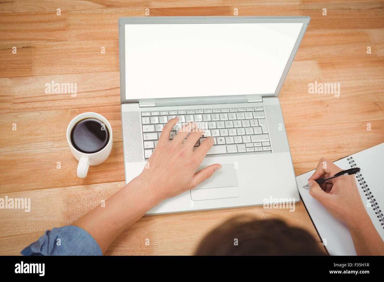 Male writing on laptop hi-res stock photography and images - Alamy