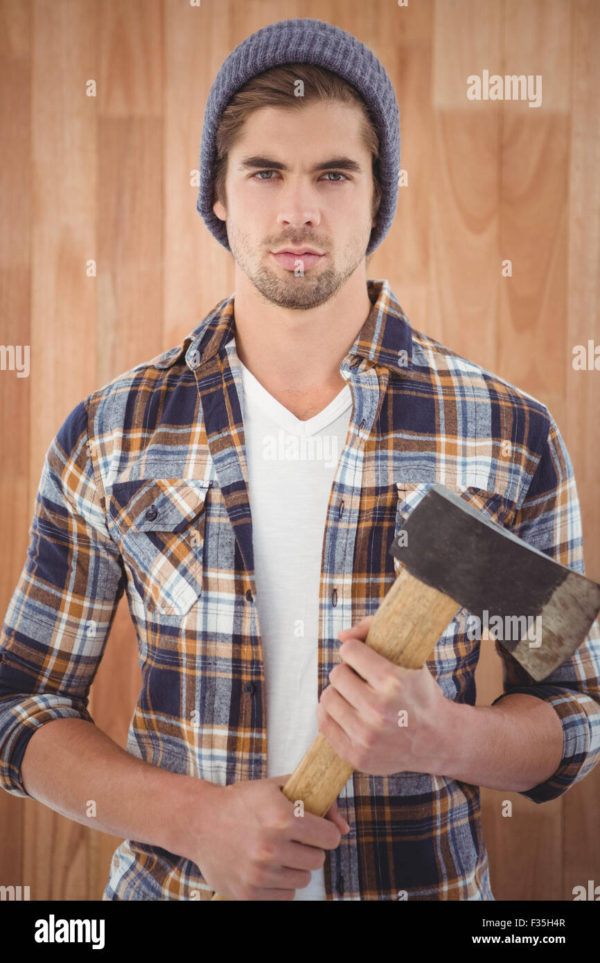Portrait adult man axe hi-res stock photography and images - Alamy