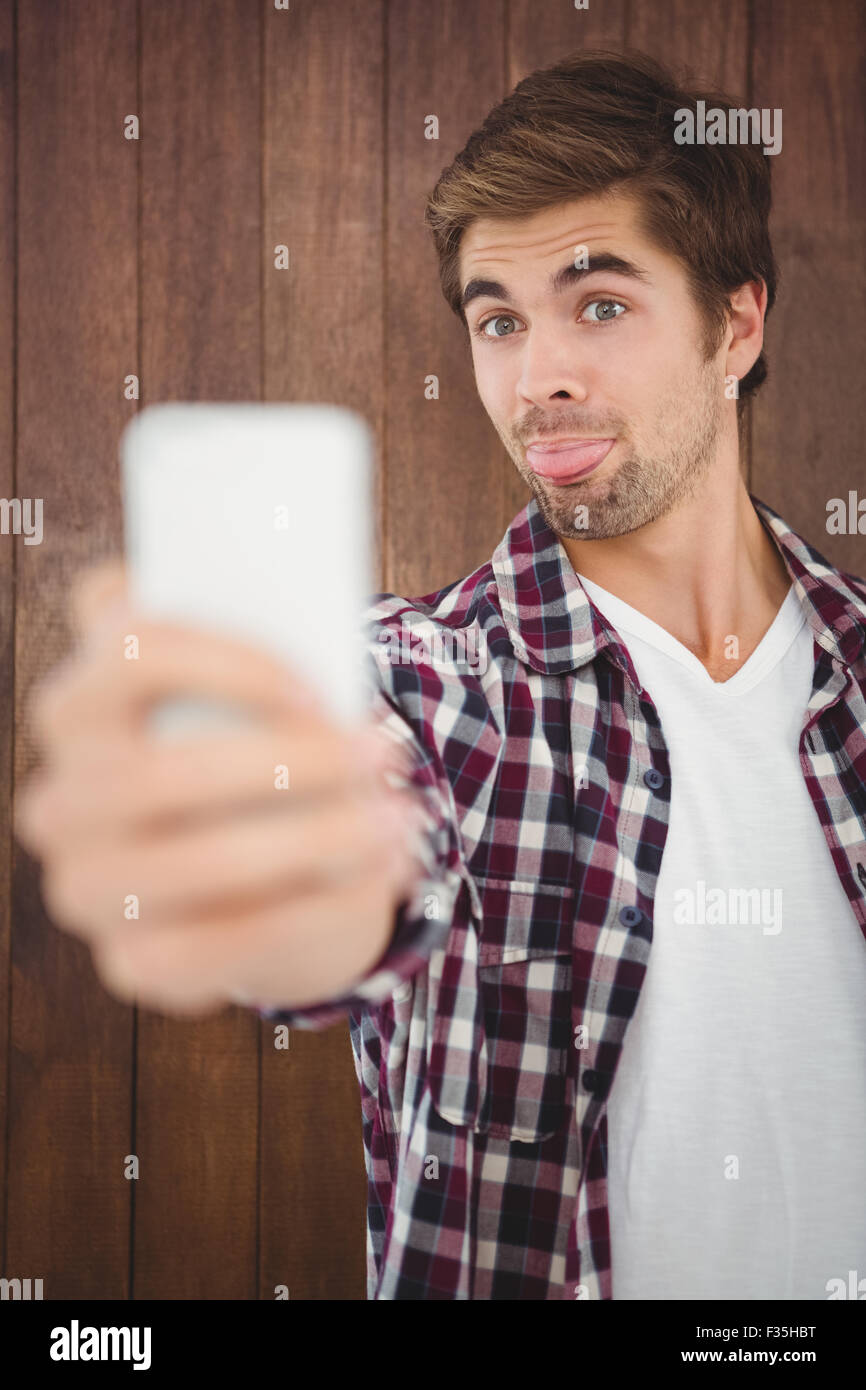 Funny selfie tongue out hi-res stock photography and images - Alamy
