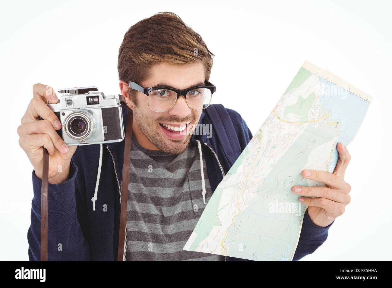 Man holding map hi-res stock photography and images - Alamy