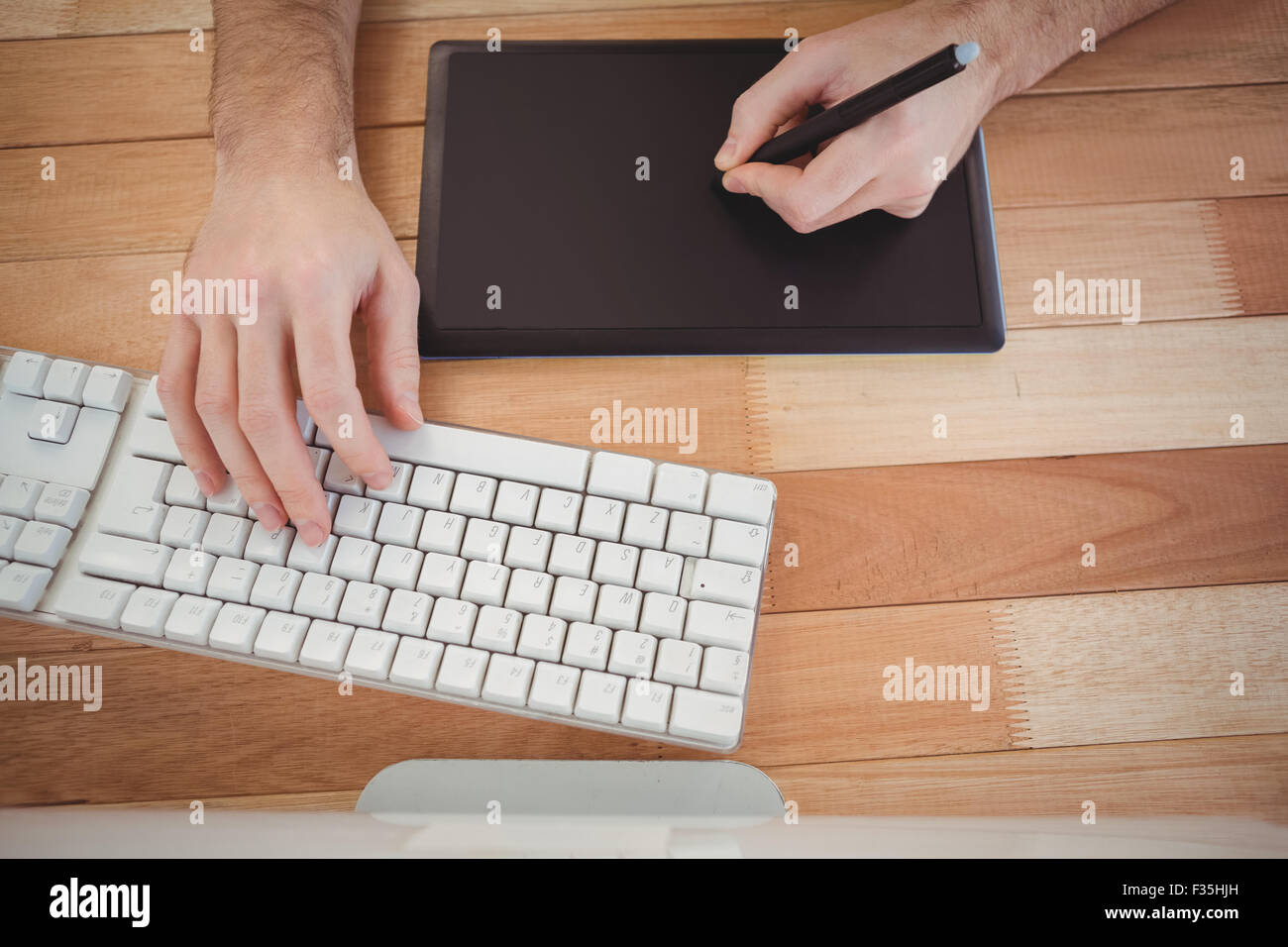 Hand tablet typing hi-res stock photography and images - Alamy