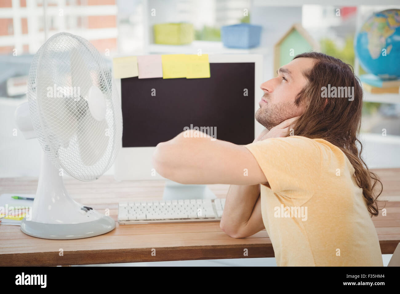 Fan on office desk hi-res stock photography and images - Alamy