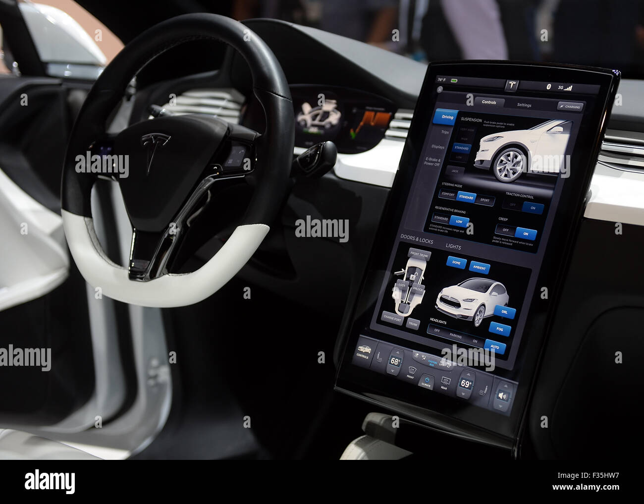 Tesla cockpit hi-res stock photography and images - Alamy