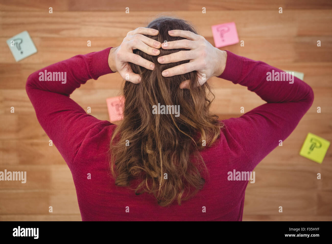 Man with hands standing in front of sticky notes Stock Photo - Alamy