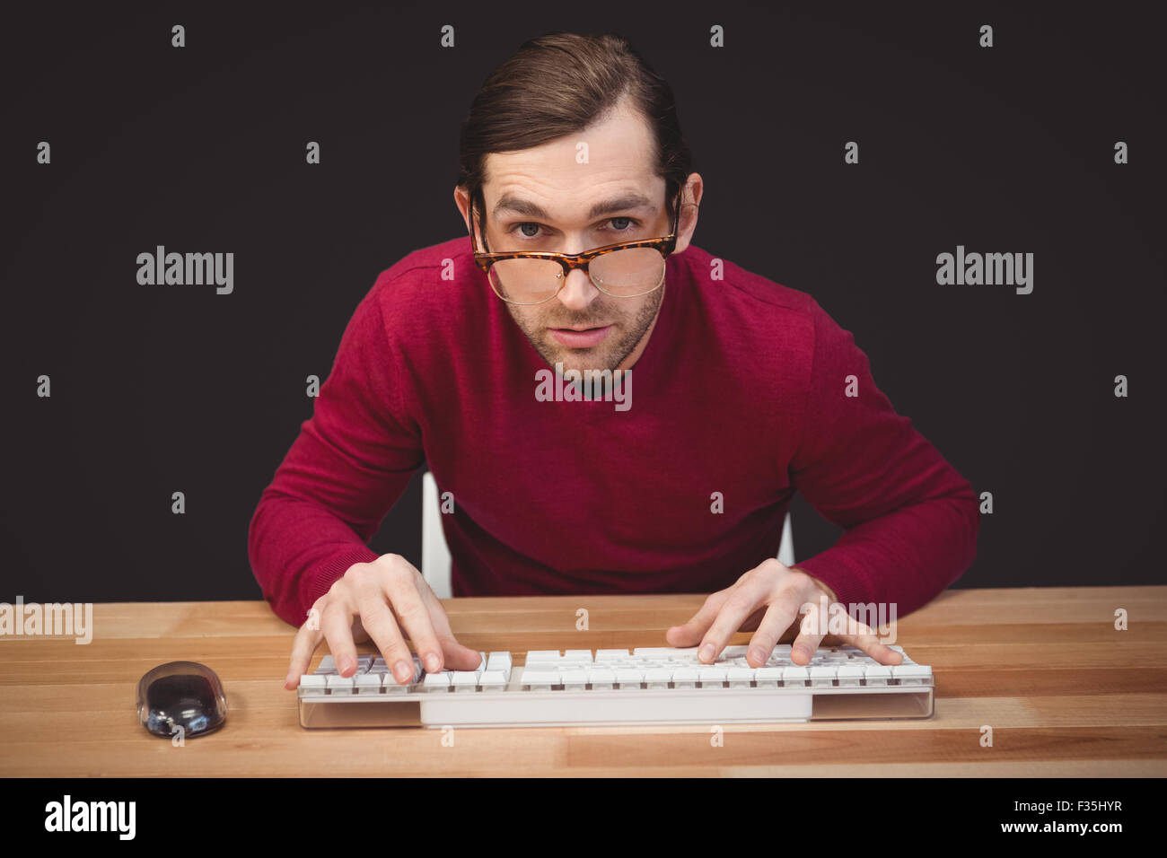 Businessman working on computer desk hi-res stock photography and ...