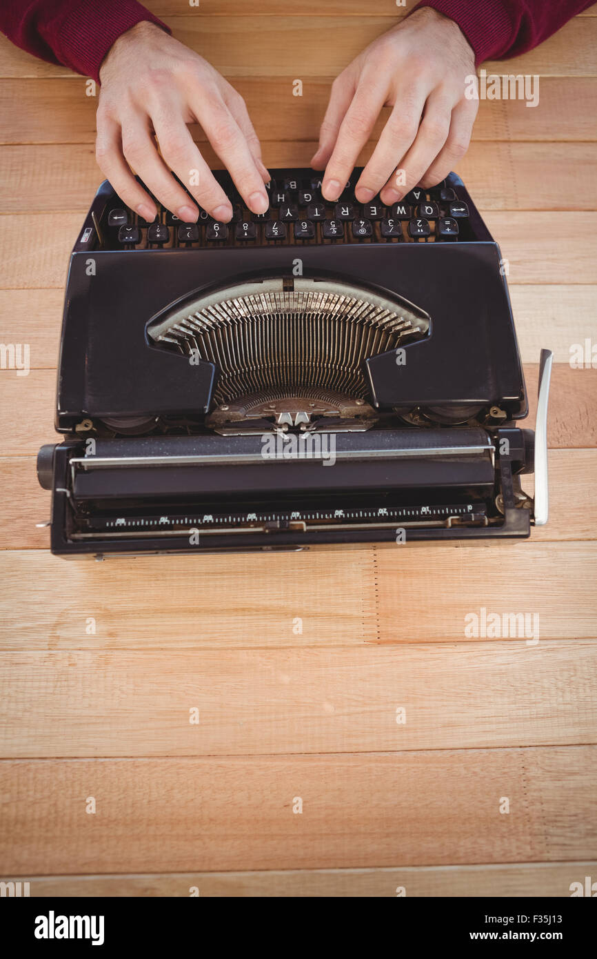 Male hand using typewriter hi-res stock photography and images - Alamy