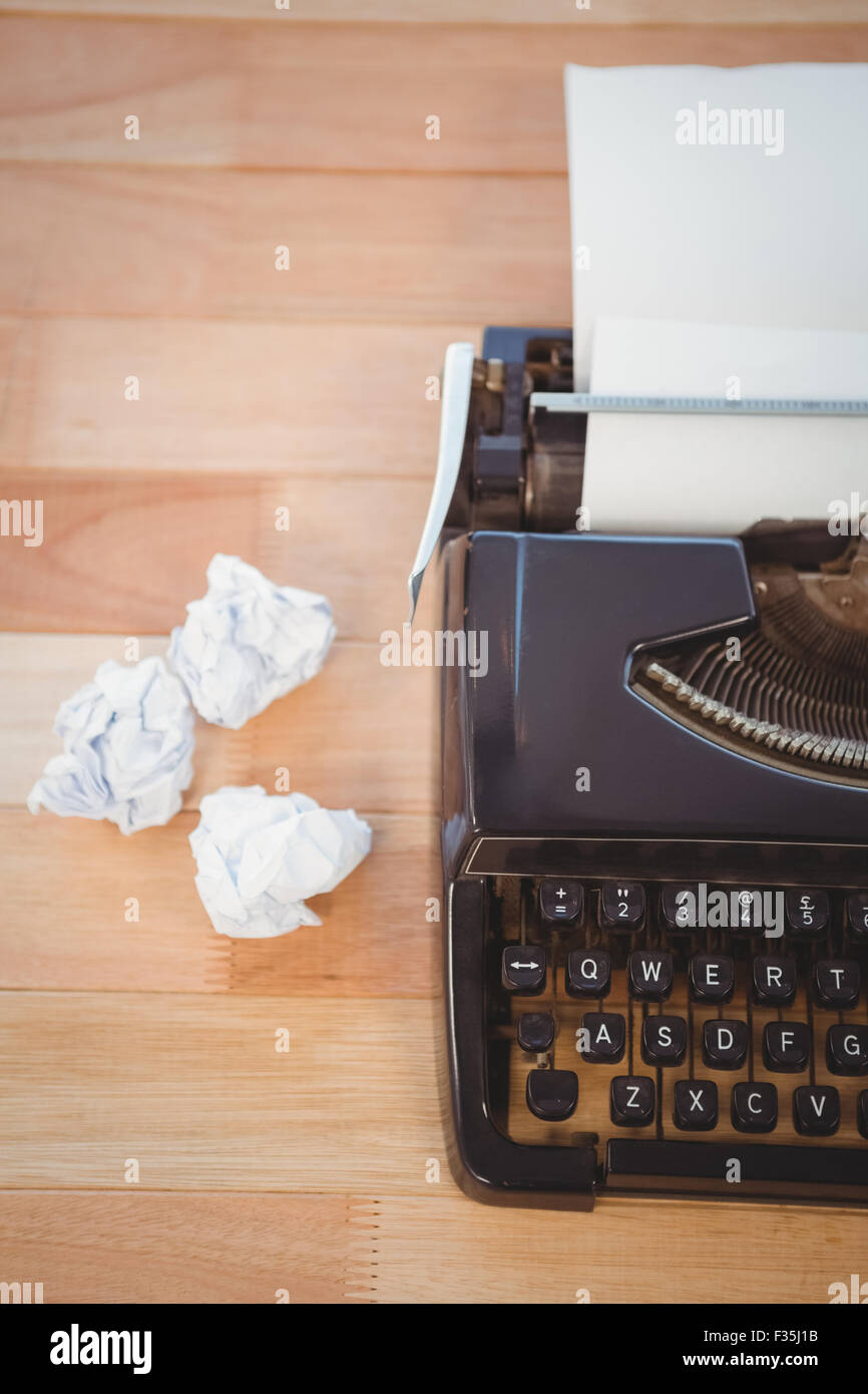 Typewriter crumpled paper hi-res stock photography and images - Alamy