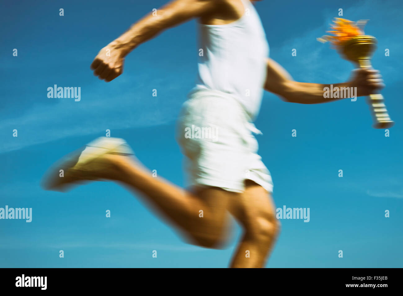 Man Running With Torch High Resolution Stock Photography and Images - Alamy