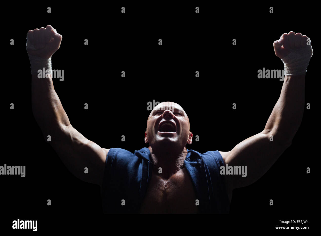 Muscular man outstretched arms hi-res stock photography and images - Alamy