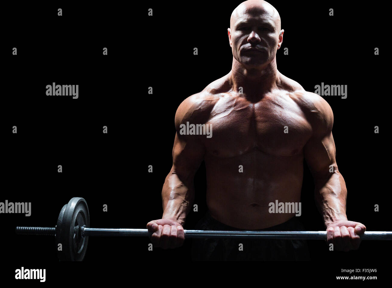 Portrait of muscular man lifting crossfit Stock Photo - Alamy