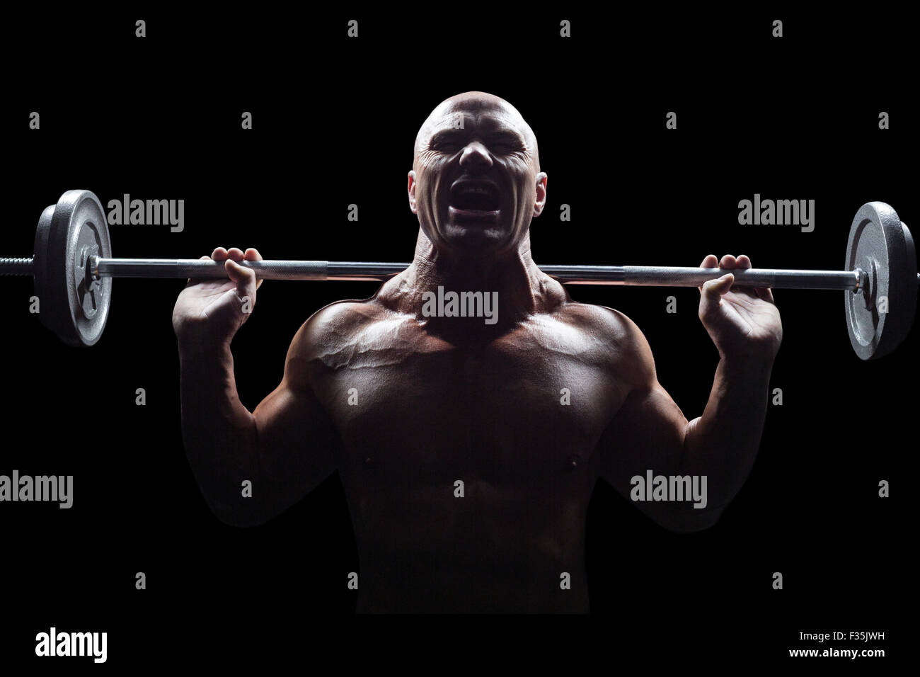 Aggressive man lifting crossfit Stock Photo - Alamy