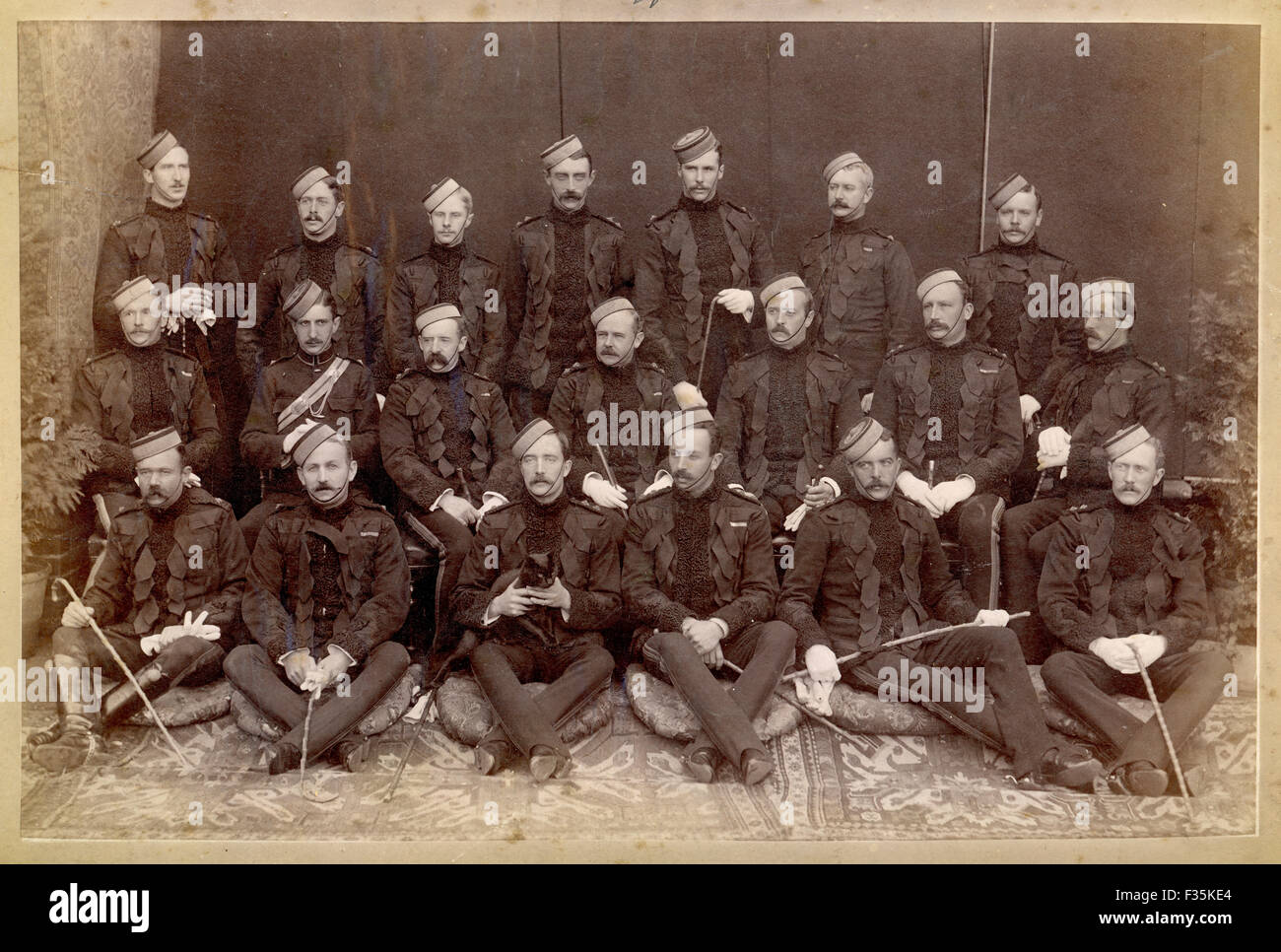 British Army Officers of the 20th Hussars, a cavalry regiment of the ...