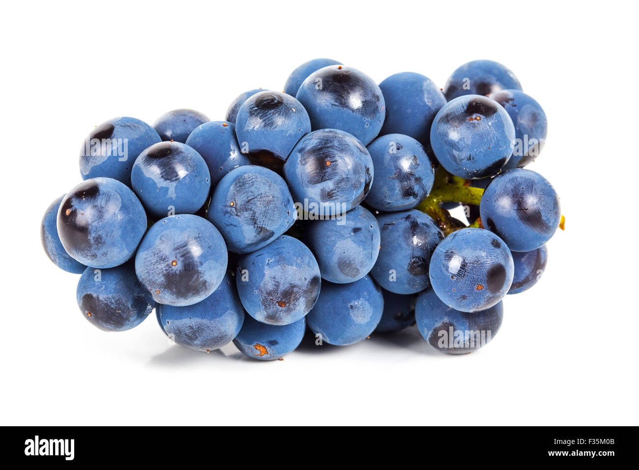 Blue grape isolated on white background Stock Photo - Alamy