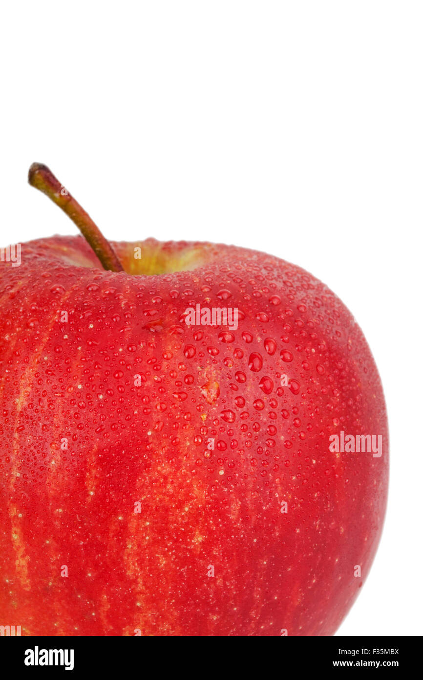 whole red apple isolated on white background Stock Photo - Alamy