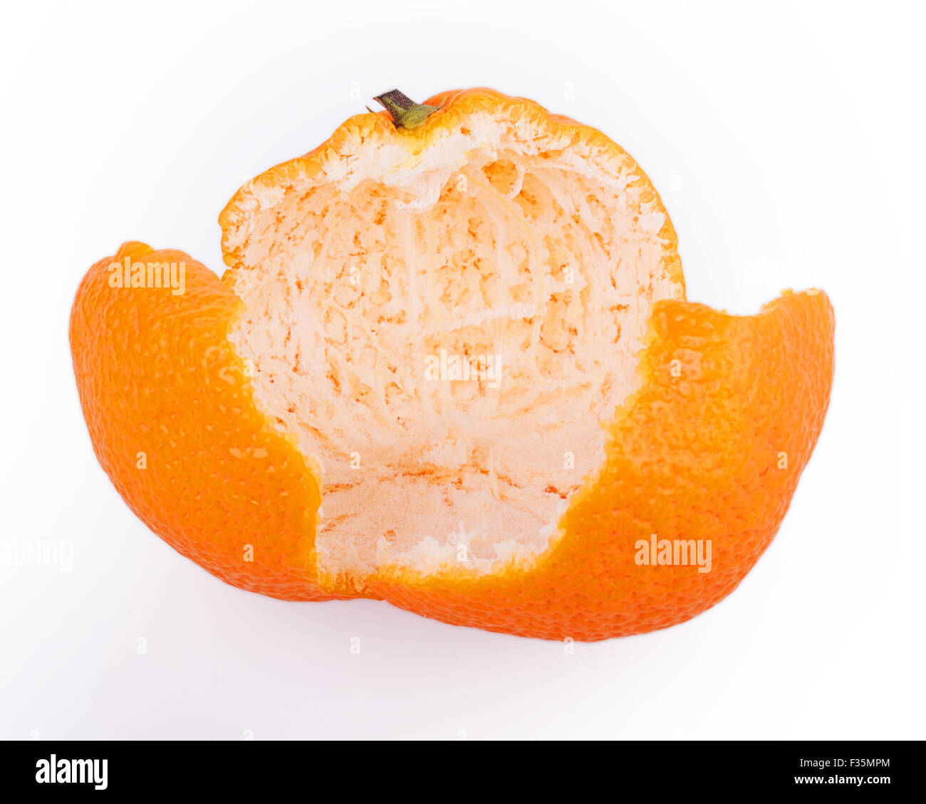 rind of a tangerine isolated on a white background Stock Photo - Alamy