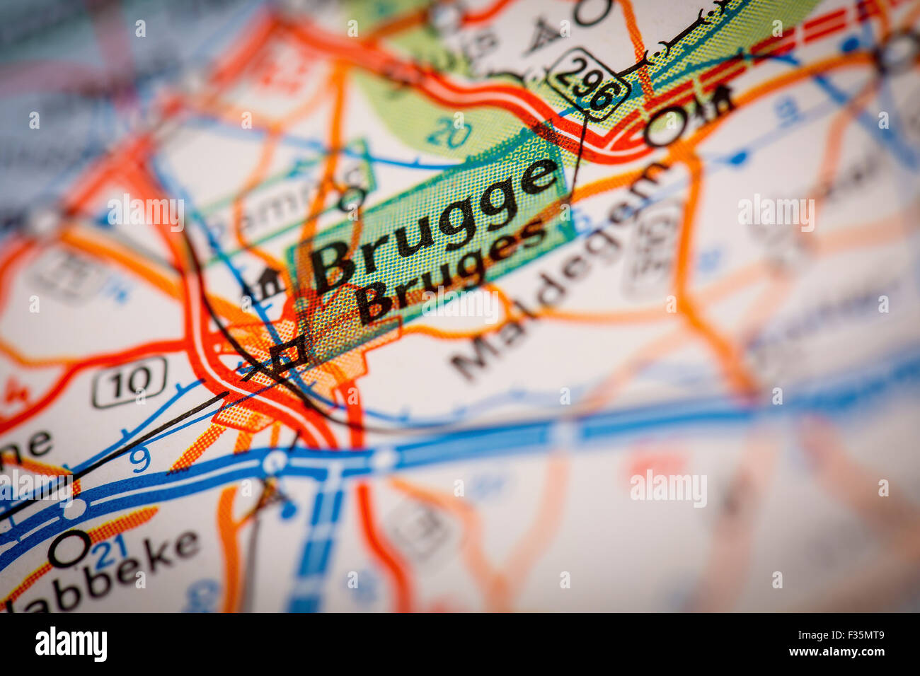 Map of bruges hi-res stock photography and images - Alamy
