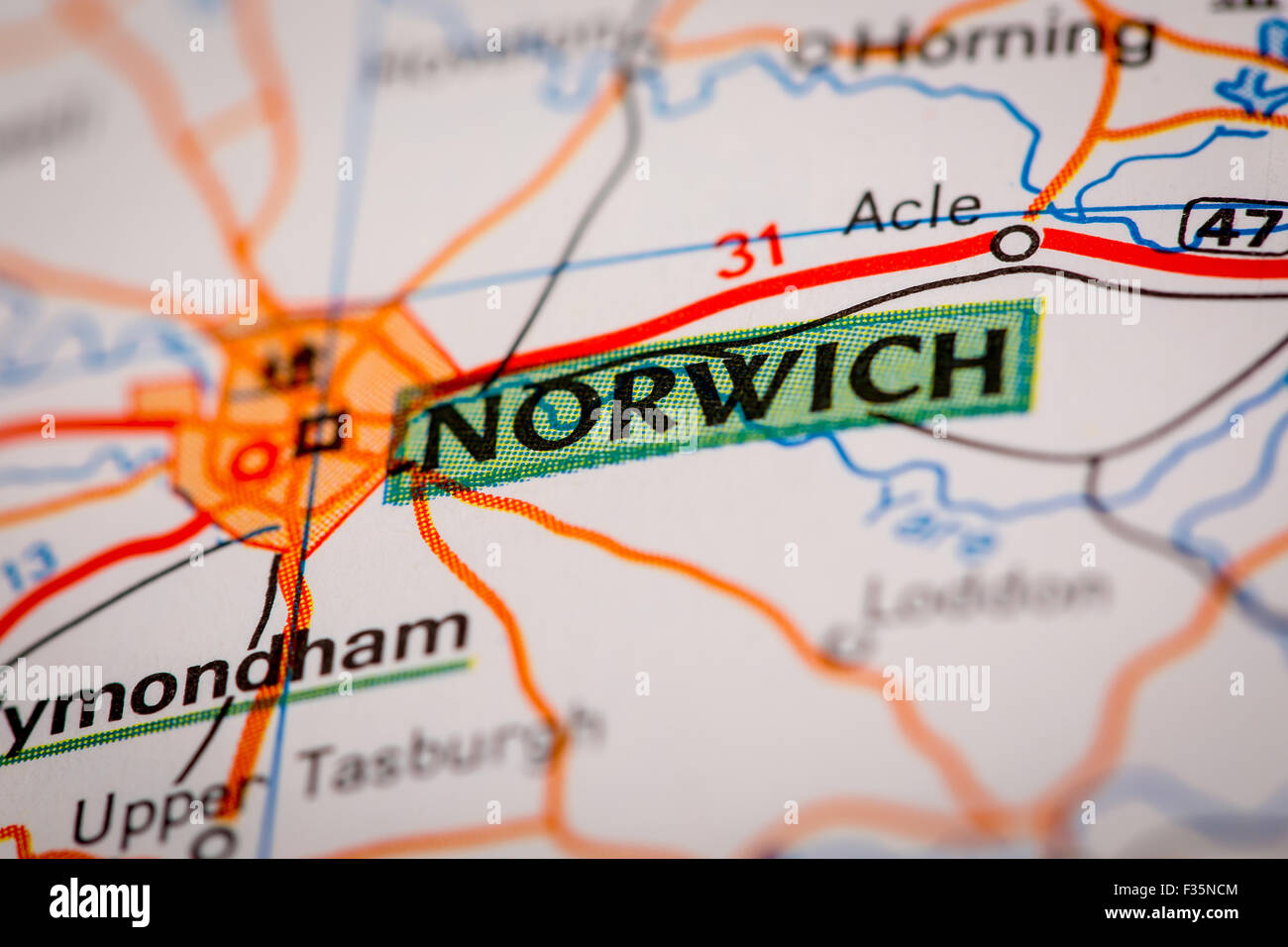 Map of norwich hi-res stock photography and images - Alamy