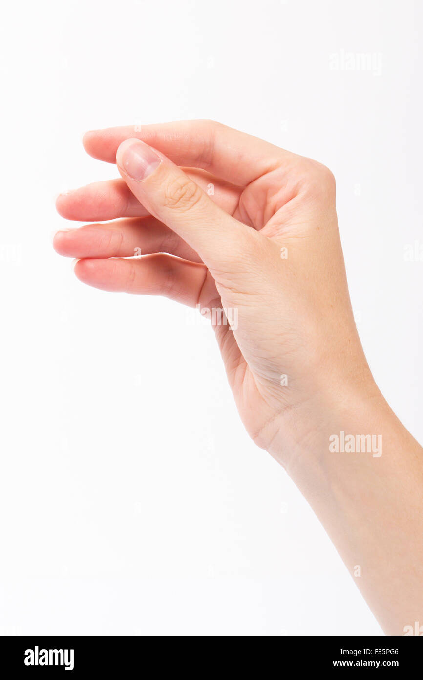 Woman hand of posture, isolated on white background Stock Photo - Alamy