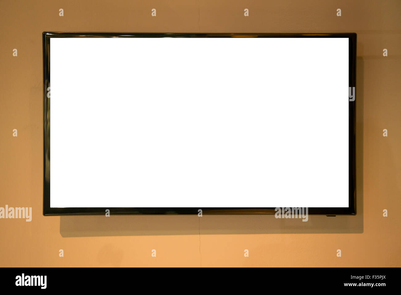 TV Display Isolated on a Brown Background Stock Photo - Alamy