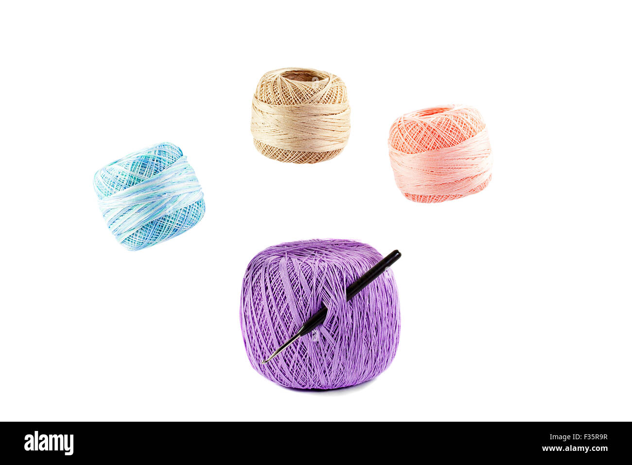 Skeins soft wool yarn Cut Out Stock Images & Pictures - Alamy