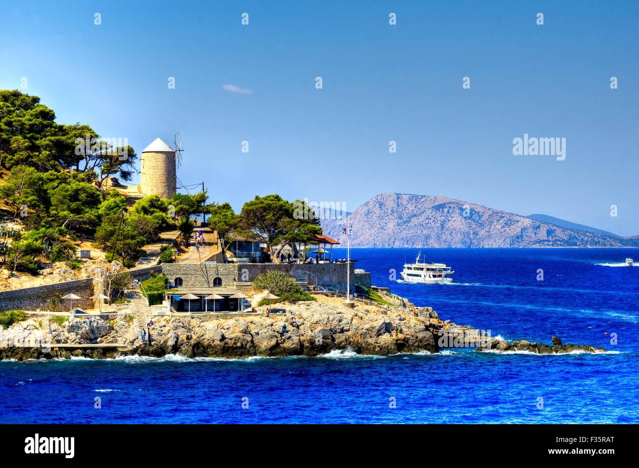 Beautiful Greek island, Hydra Stock Photo - Alamy