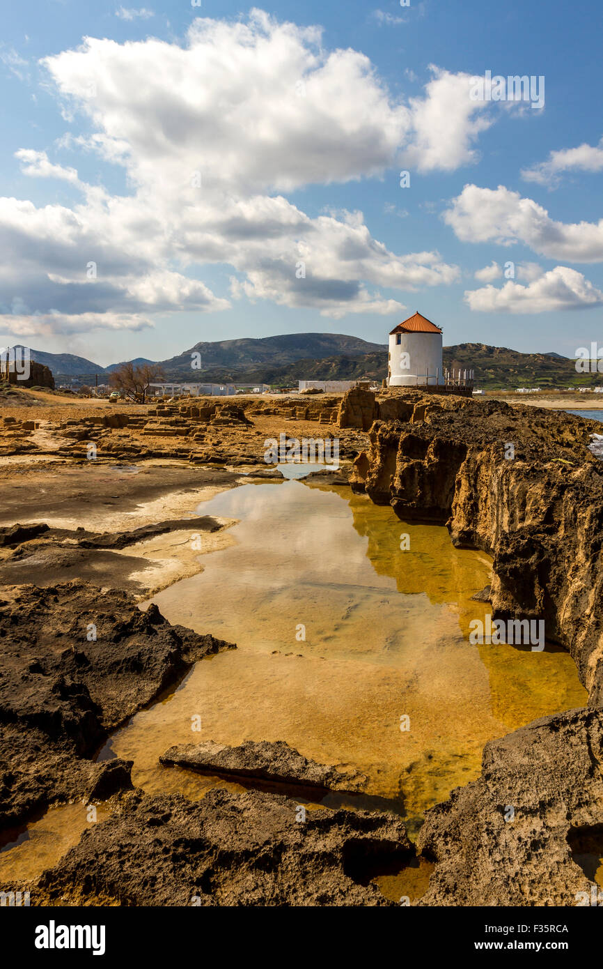 A day of spring in the island of Skyros, in the ancient roman limestone ...