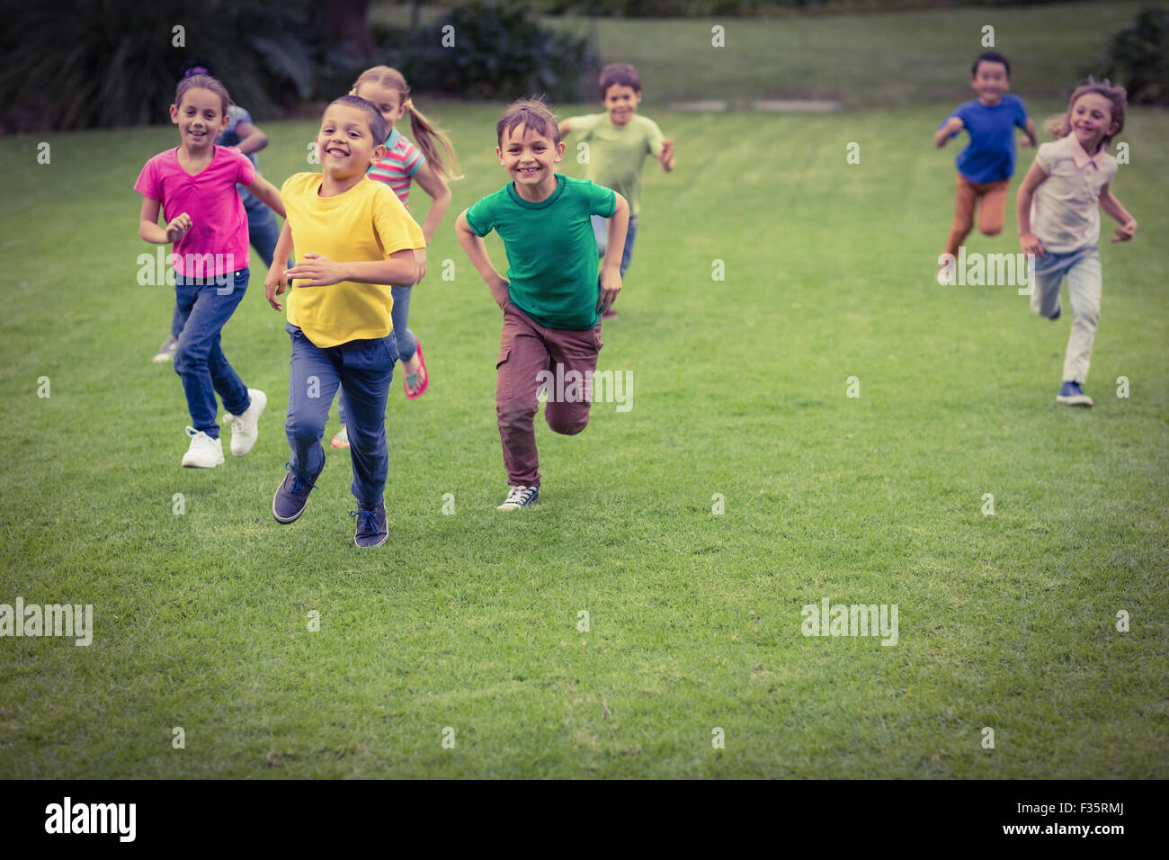 Boy girl running towards camera hi-res stock photography and images - Alamy
