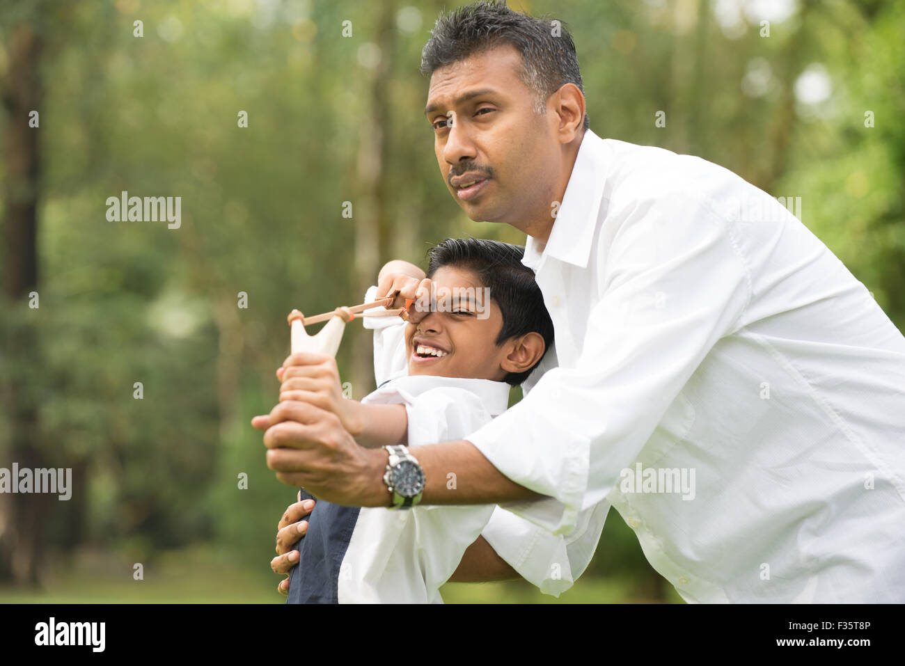 Indian father and son bonding hi-res stock photography and images - Alamy